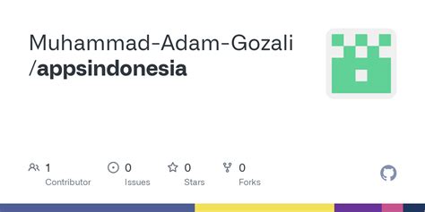 Github Muhammad Adam Gozaliappsindonesia