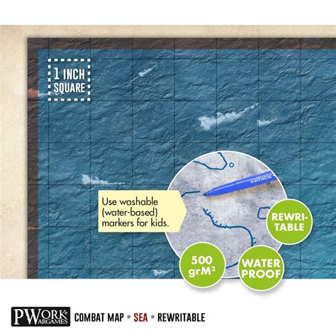 Combat Map Sea Pwork Wargames