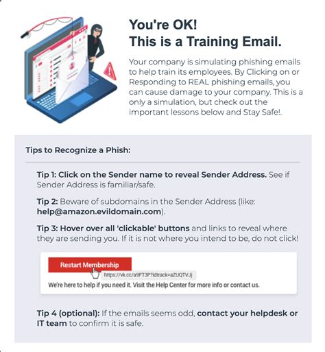 Clicking Phishing Simulation Email