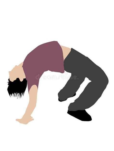 Man Doing Bridge Stretch Stock Illustration Illustration Of Handsome