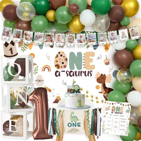 Kldzoof One A Saurus Birthday Decorations Party Supplies