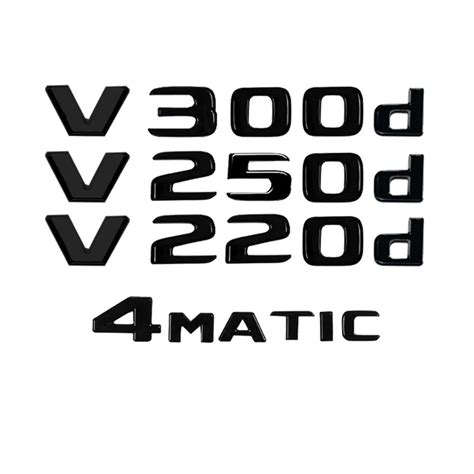 Roseocean Car Trunk Nameplate Letters Logo Emblem Badge Sticker For Mercedes Benz V Class W447