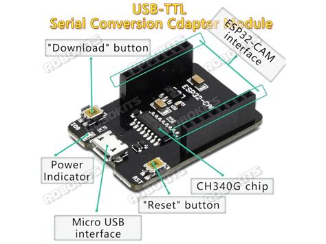 ESP CAM MB MICRO USB Download Module For ESP CAM Development Board RKI