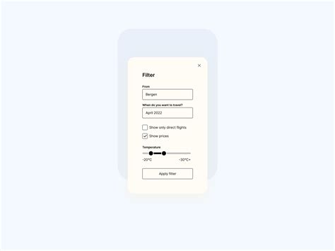 UI Design Daily Filter