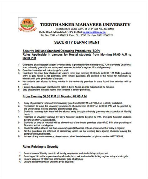 Cyber Security Sop Template