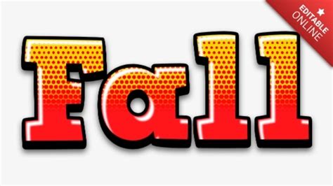 Fall Comic Font Text Effect Generator