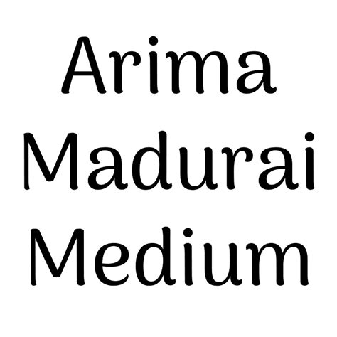 Arima Madurai Medium Free Fonts On
