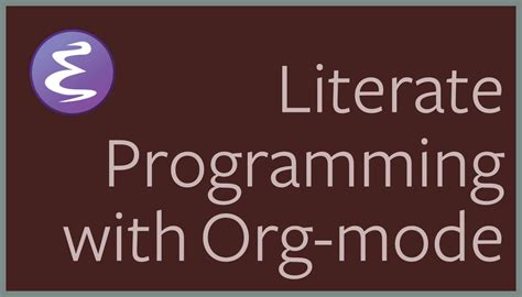 literate programming with org mode r emacs
