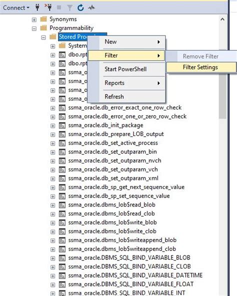 Master Filtering In Ssms Quick Database Object Access Jim Salaseks