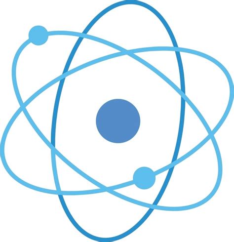Blue Atomic Symbol Clip Art