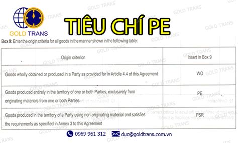 TiÊu ChÍ Pe Trên Co Form Eav Cổng Thông Tin Và Tư Vấn Xuất Nhập Khẩu