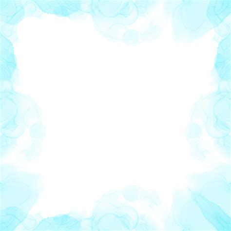Abstract Cyan Ink Frame 34002907 Png