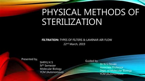 Physical Methods Of Sterilization Pptx