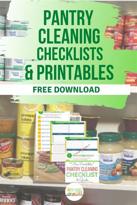 Pantry Cleaning Checklist And Free Printables Pack Cleaning Checklist