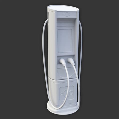 Electric Vehicle Charging Stations 3d Model Fbx Obj Blend
