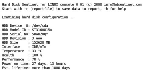 Hard Disk Sentinel Free Linux Version