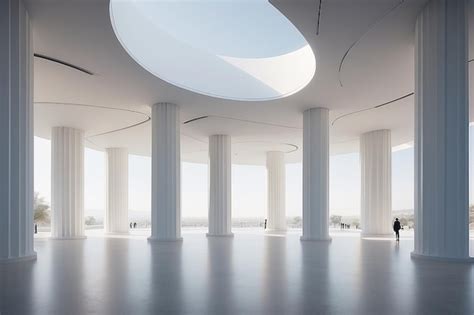 Premium Photo Conceptual Architecture Column Between Space For Defined Function Of Space