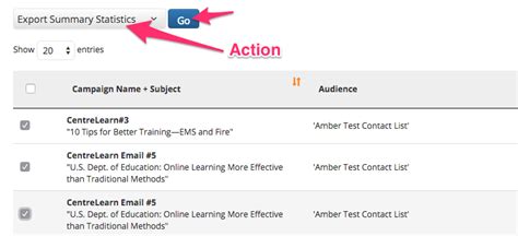 How Do I Export Summary Stats Or Detailed Stats For Multiple Campaigns