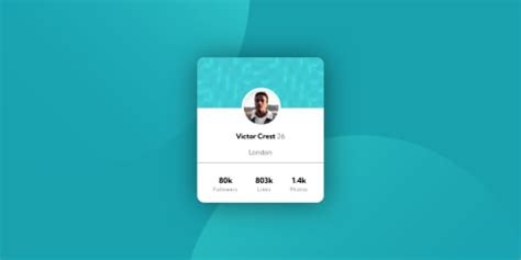 Profile Card Using Css Grid And Flex Coding Challenge Solution