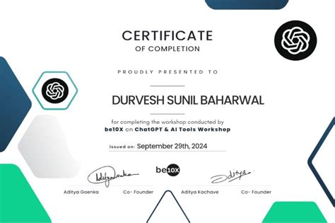 Ai Chatgpt Be10x Workshopcompletion Aitools Learningjourney