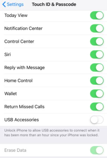 erase data after 10 failed passcode attempts everything