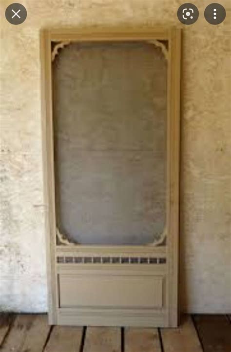 Vintage Primrose Screen Door For Victorian Home Decor Beige Vintage