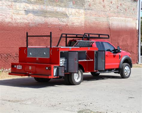 9′ Custom Douglass Truck Body With Flip Tops Douglass Truck Bodies