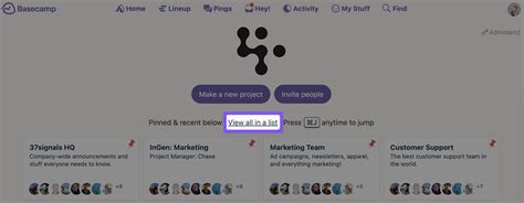 Projects Basecamp Help