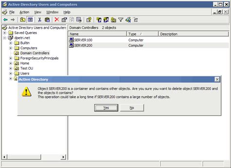 outwardtruth microsoft active directory delete failed dcs from