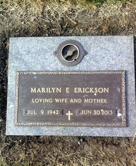 Marilyn E Erickson 1942 2013 Find A Grave Memorial