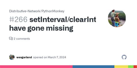 Setintervalclearinterval Have Gone Missing · Issue 266 · Distributive