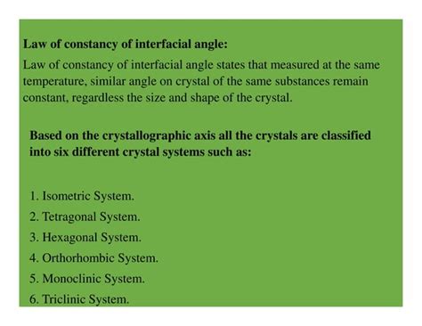 Basics Of Crystallography Crystal Systems Classes And Different Forms