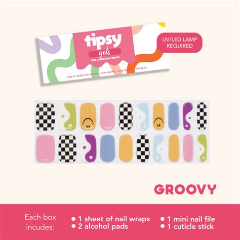 Groovy Tipsy Gels Semi Cured Nail Wraps Lazada Ph