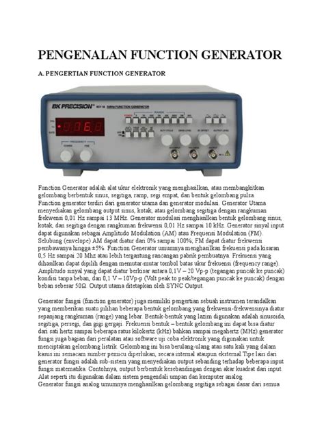 Pengenalan Function Generator Pdf