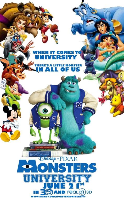 Monsters University Posters Monster University Pixar Movies Disney