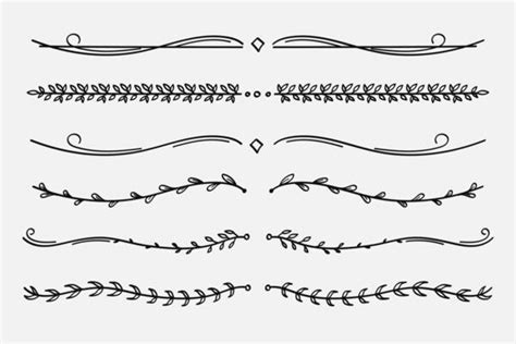 Leaf Divider Collection Vector Art Icons And Graphics For Free Download
