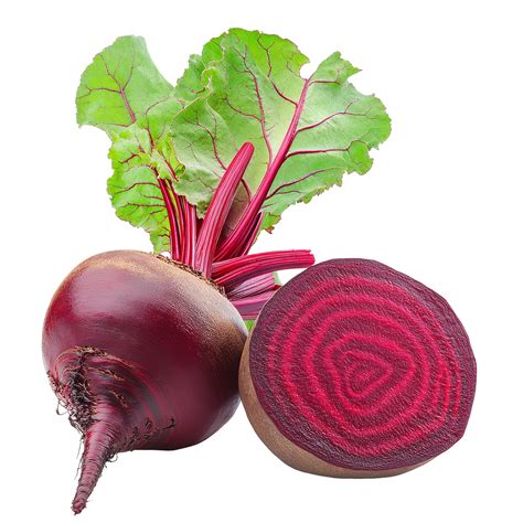 Fresh Beetroot And Halved Vegetable Showcasing Vivid Color On A