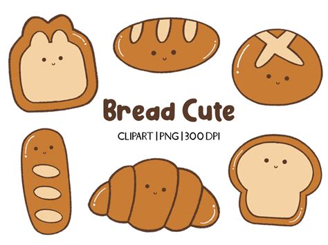 Bread Cute Clipart Graphic By Miss Cherry Designs · Creative Fabrica