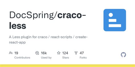 Github Docspringcraco Less A Less Plugin For Craco React Scripts