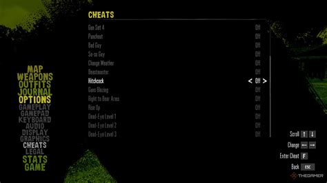All Cheat Codes And How To Use Them In Rdr And Undead Nightmare