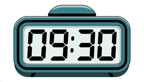 Electronic Digital Clock Screen Template 55594131 Vector Art At Vecteezy
