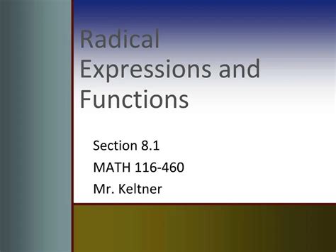 PPT Radical Expressions And Functions PowerPoint Presentation Free Download ID
