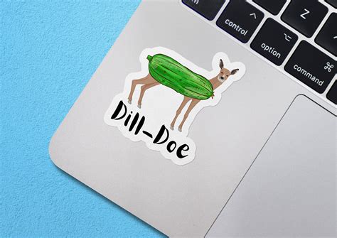Dill Doe Vinyl Sticker Funny Deer Meme Dad Joke Sticker 5 Pack