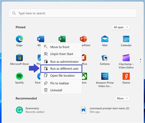 run apps as a different user on windows 11