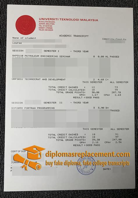 Buy A Fake Utm Transcript Fake Utm Academic Transcripts For Sale