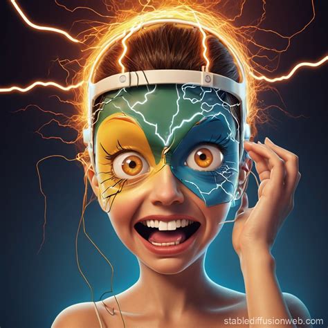 Electric Shock Cartoon Stable Diffusion Online