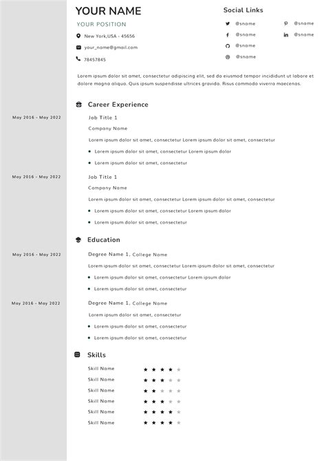 Esthetician Resume Templates Free