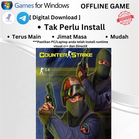Pc Offline Game Portable Counter Strike 160 Digital Download