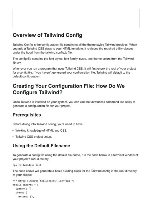 How To Use Tailwind Config To Customize Theme Styles Pdf Free Download