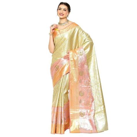 Buy Ptieplbanarasi Silk Works Green Kanchi Silk Jamdani Tissue Paithani